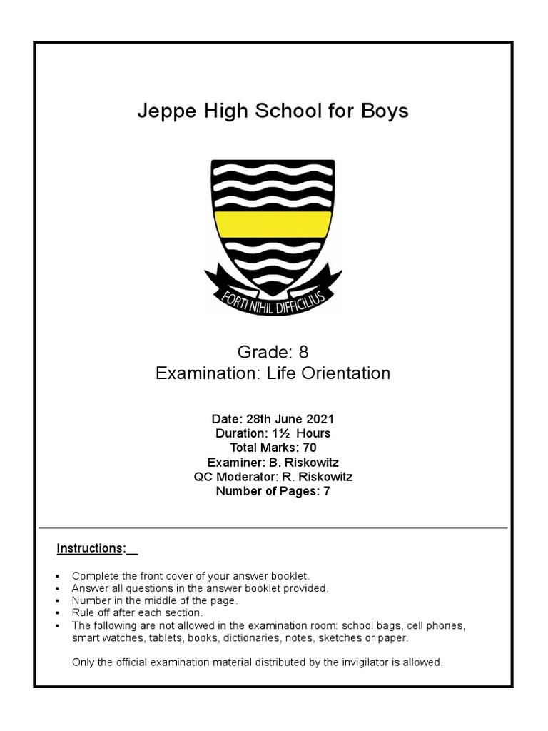 GR 8 Midyear Exam 2021 | PDF