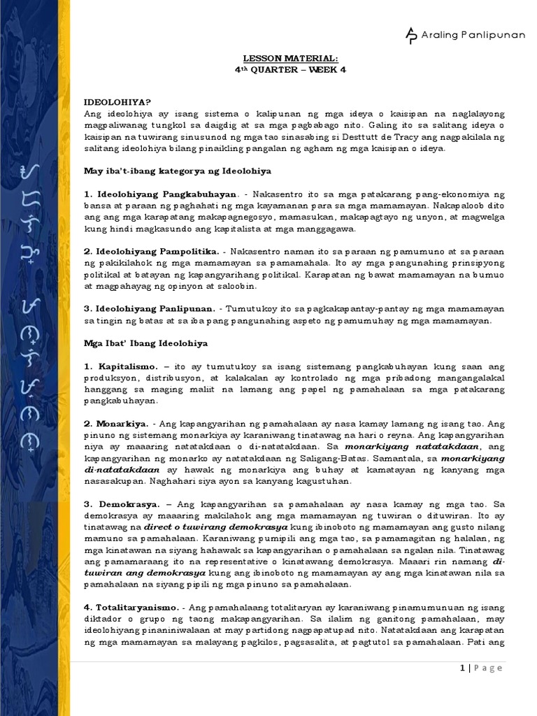 Lesson Material Week 4 | PDF