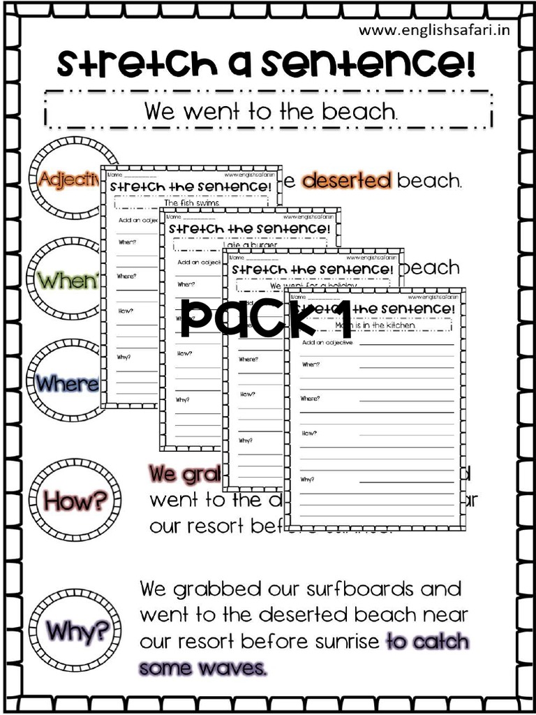 Expand A Sentence Pack 1 | PDF