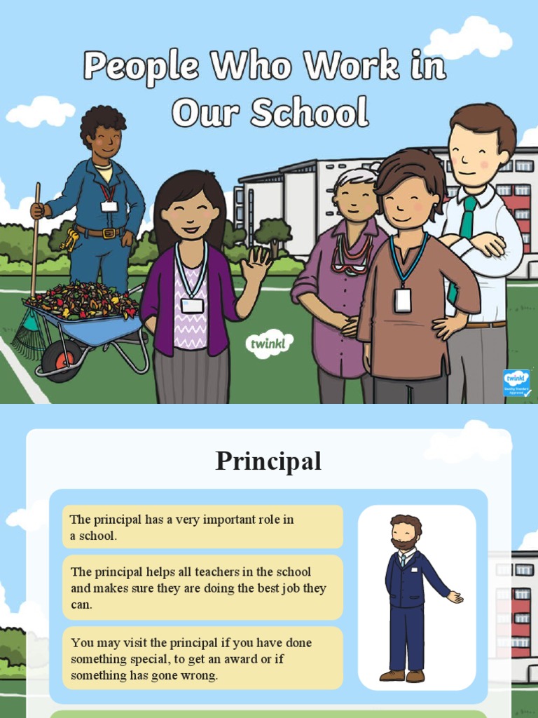 Roi G 25199 People Who Work in Our School Powerpoint English | PDF