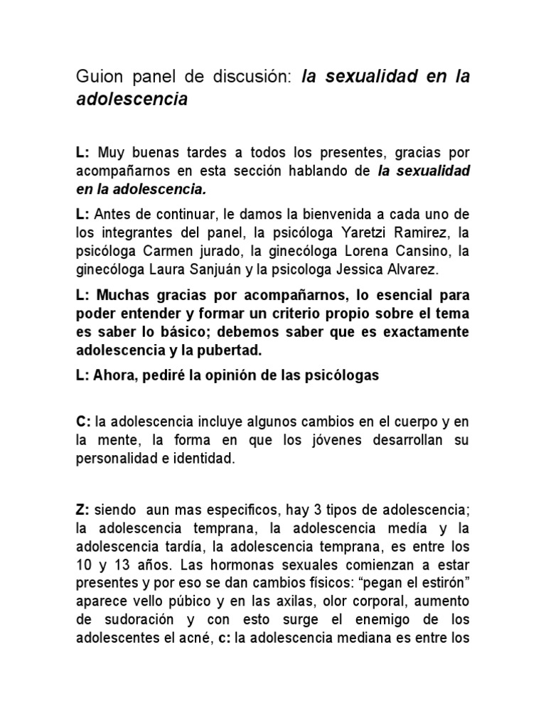Guión Panel de Discusión | PDF | Ciencias sociales