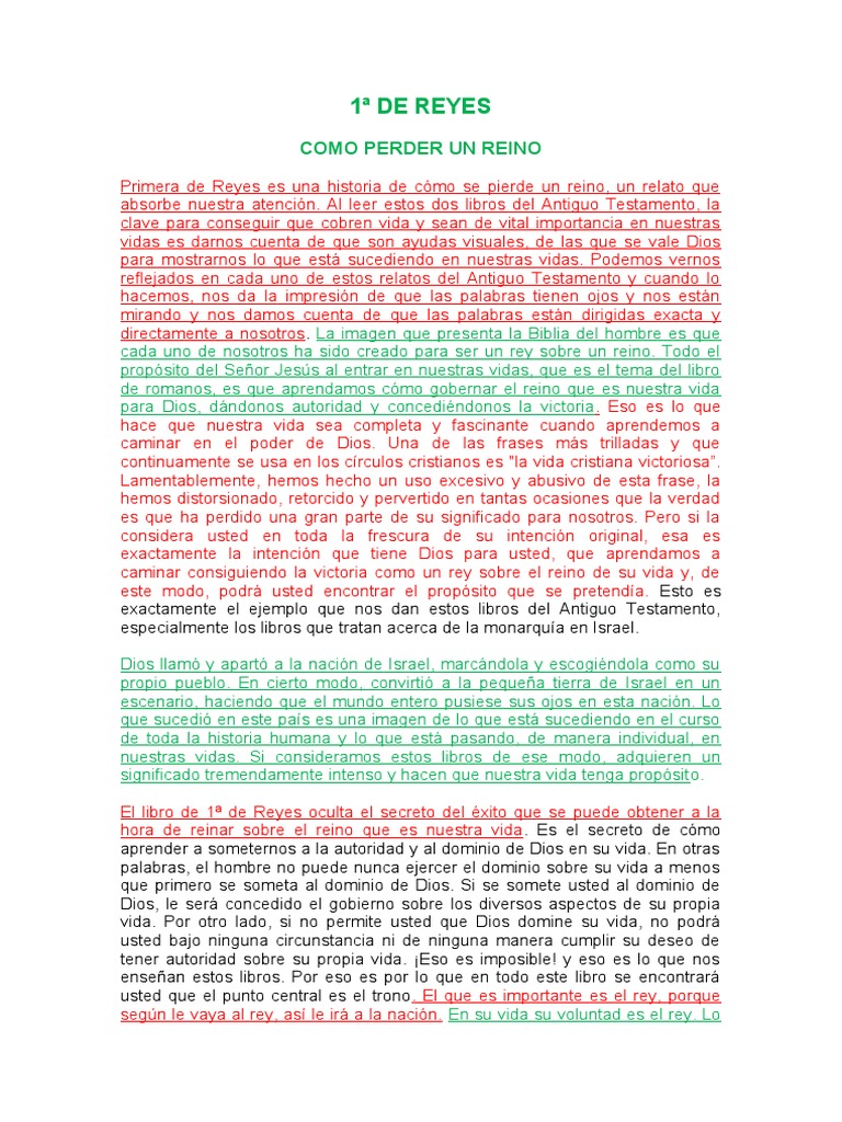 1 de Reyes | PDF | Solomons | Elijah