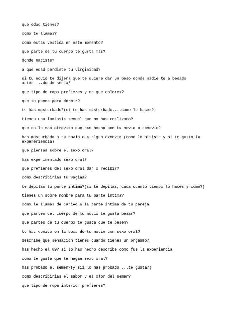 30 Preguntas Eroticas | PDF