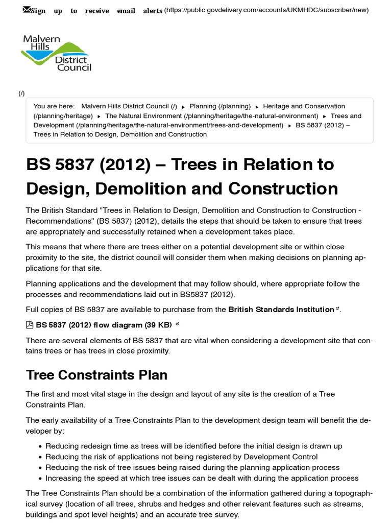 BS 5837: Trees in Development Planning | PDF | Trees | Root
