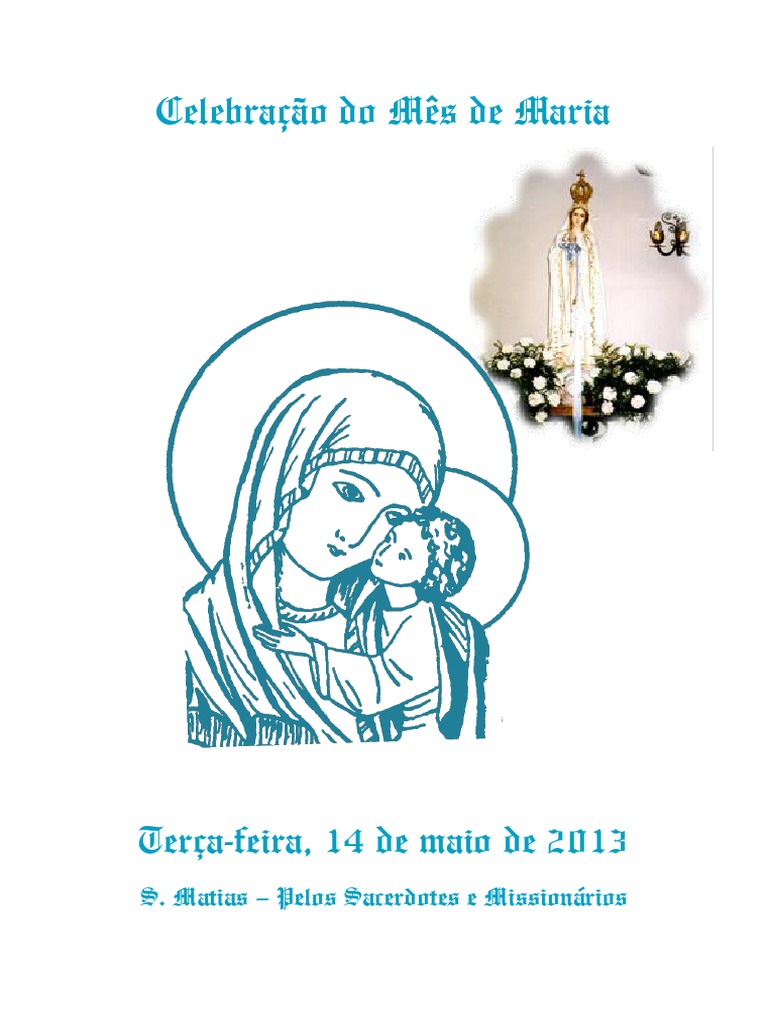 Celebração Do Mês de Maria | PDF | Oração | Maria, mãe de Jesus
