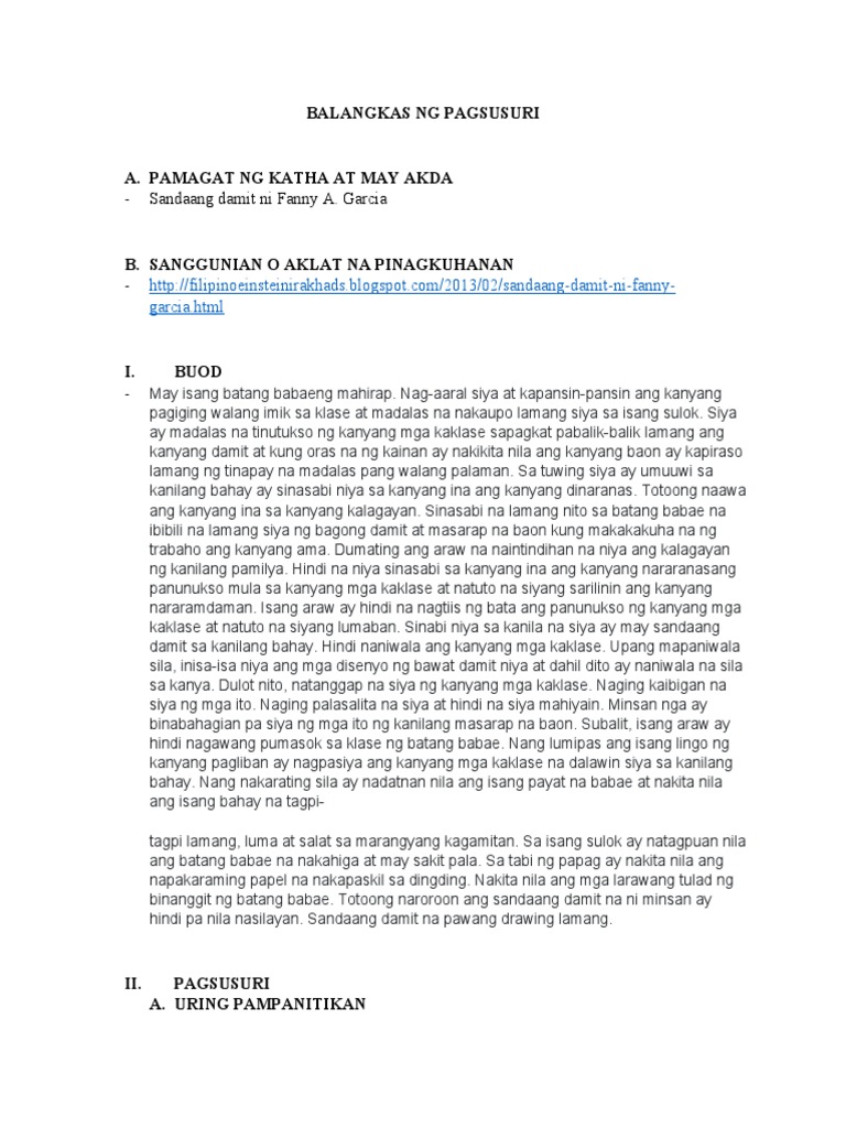 Balangkas NG Pagsusuri Carpio | PDF