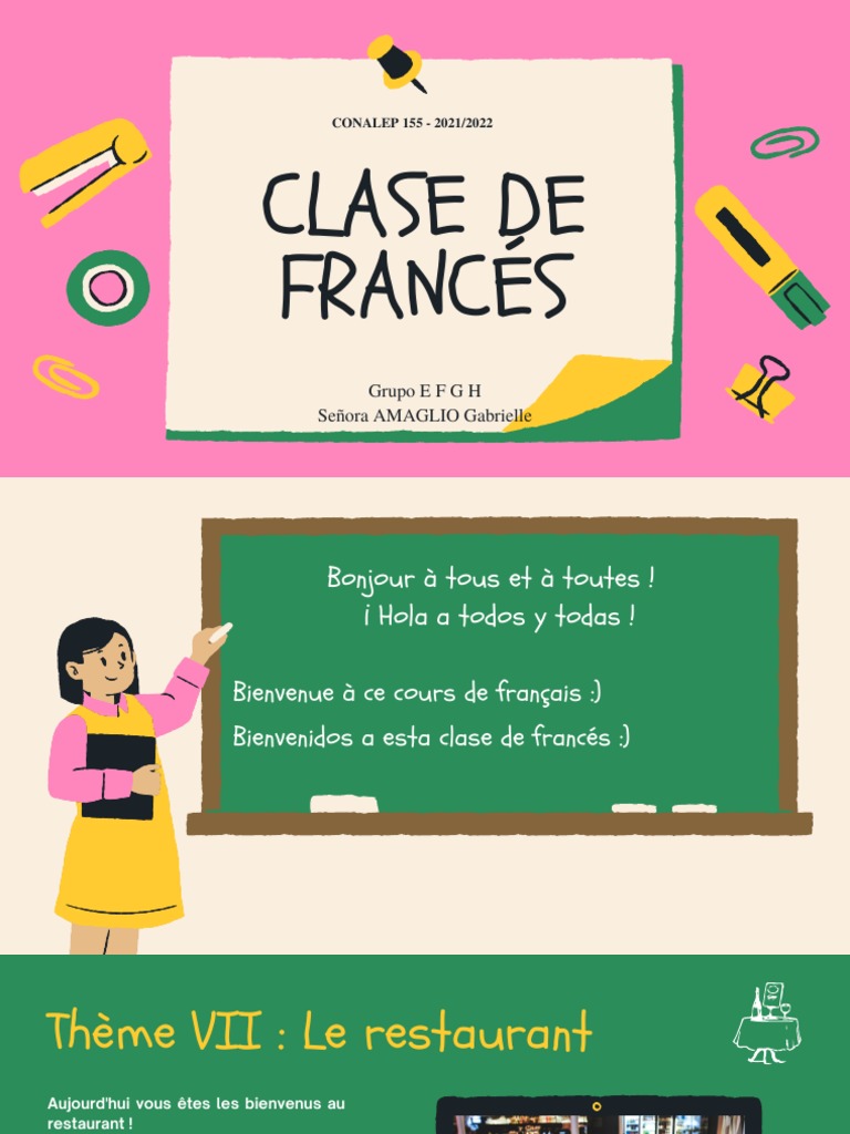 Vocabulaire du restaurant en français | PDF