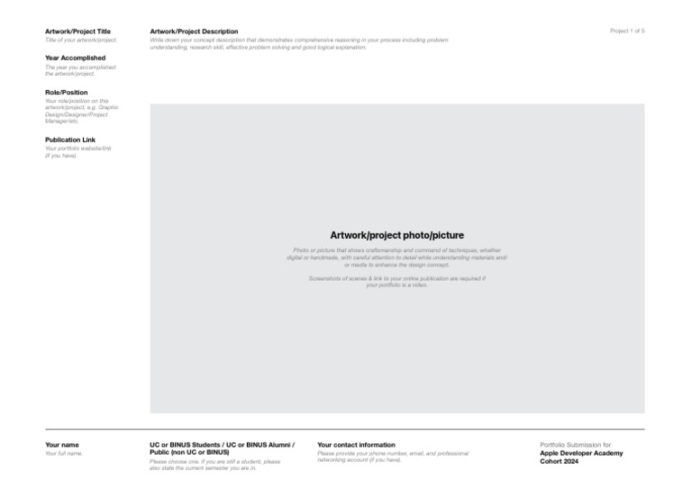 CV and Portfolio Guide - Apple Developer Academy | PDF | Art