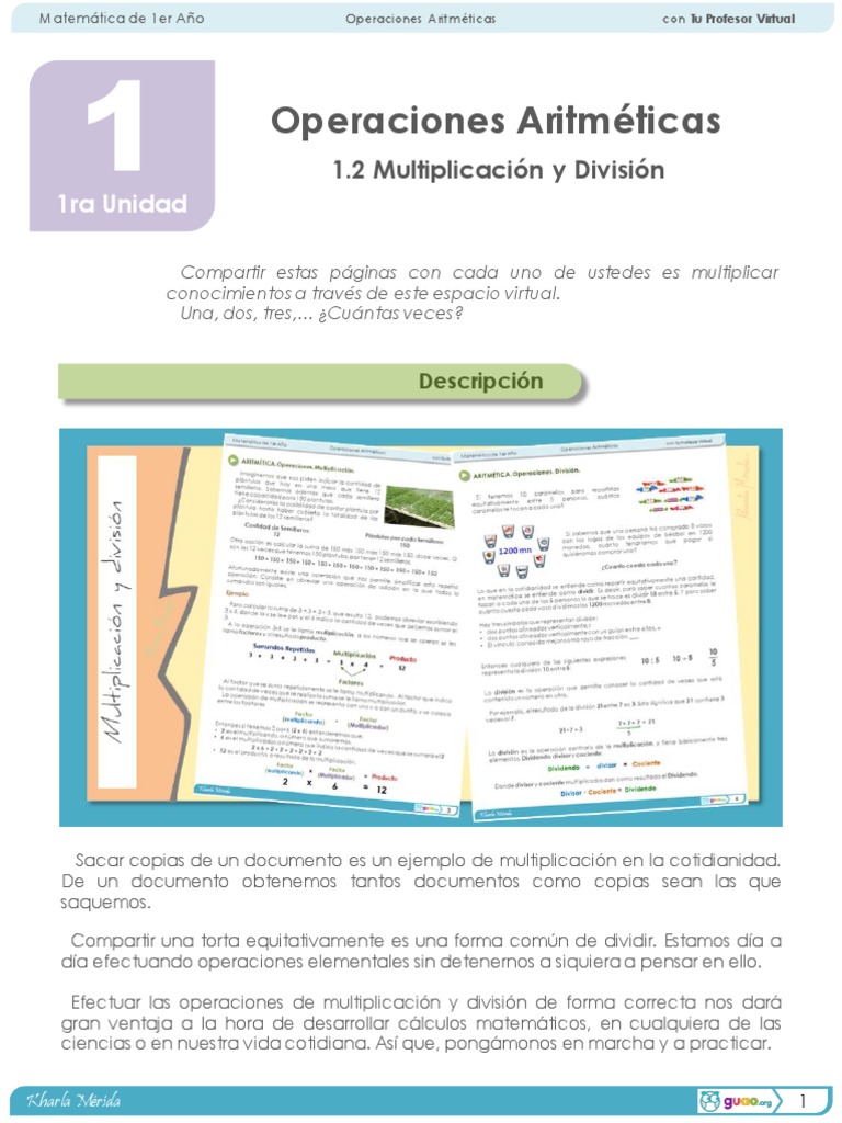 Multiplicación y División | PDF