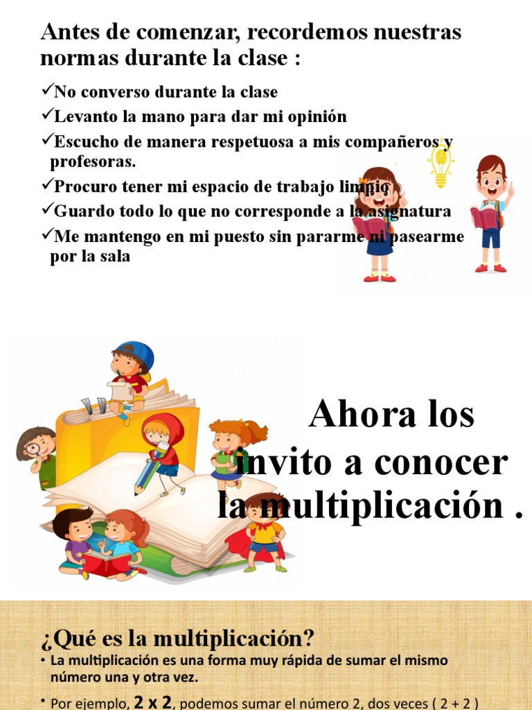 Introducción a la Multiplicación para 4to Grado | PDF | Métodos y ...