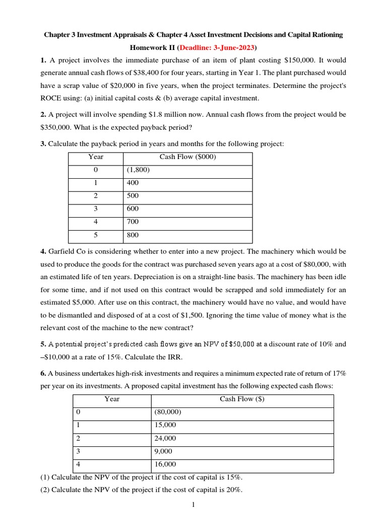 F9 Homework II | PDF