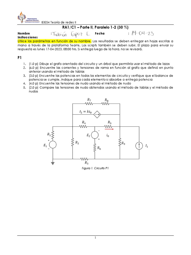 RA1-C1 Parte para La Casa - 230415 - 170013 | PDF
