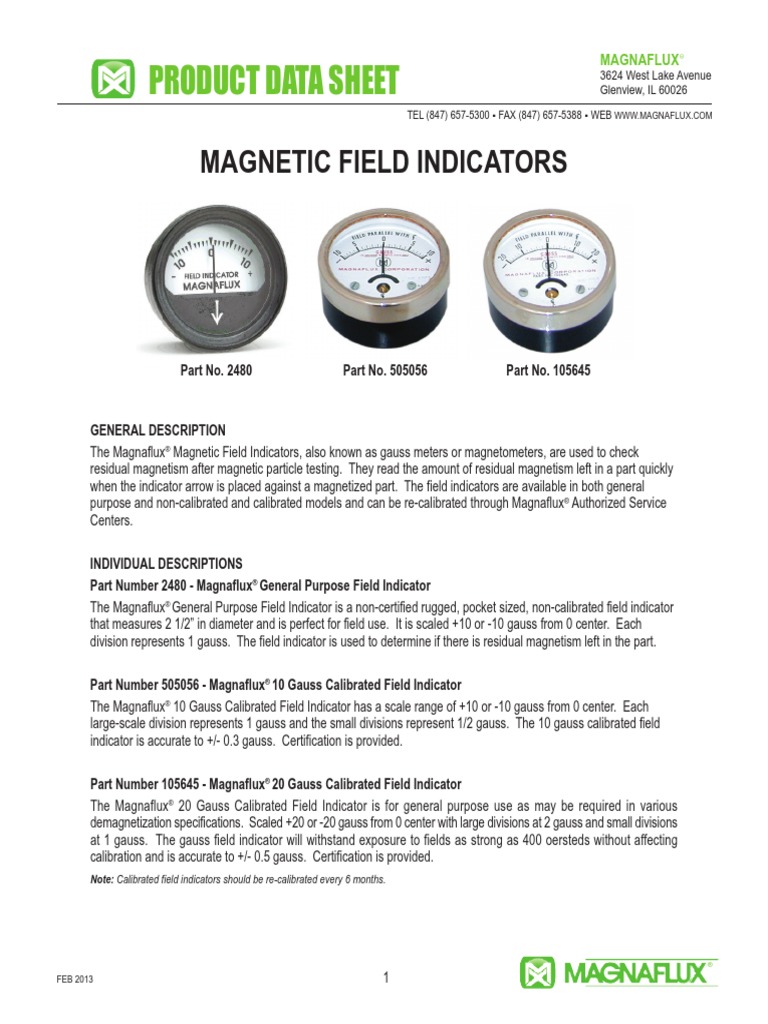 Magnetic Field Indicators | PDF | Magnetometer | Magnetic Field