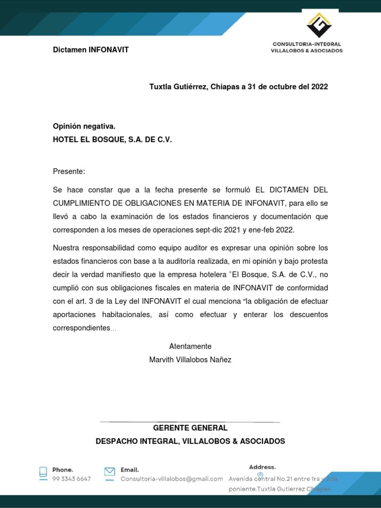 Dictamen Infonavit | PDF