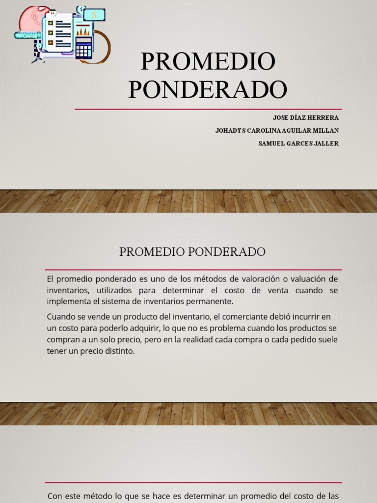 Promedio Ponderado | PDF | Inventario | Inflación