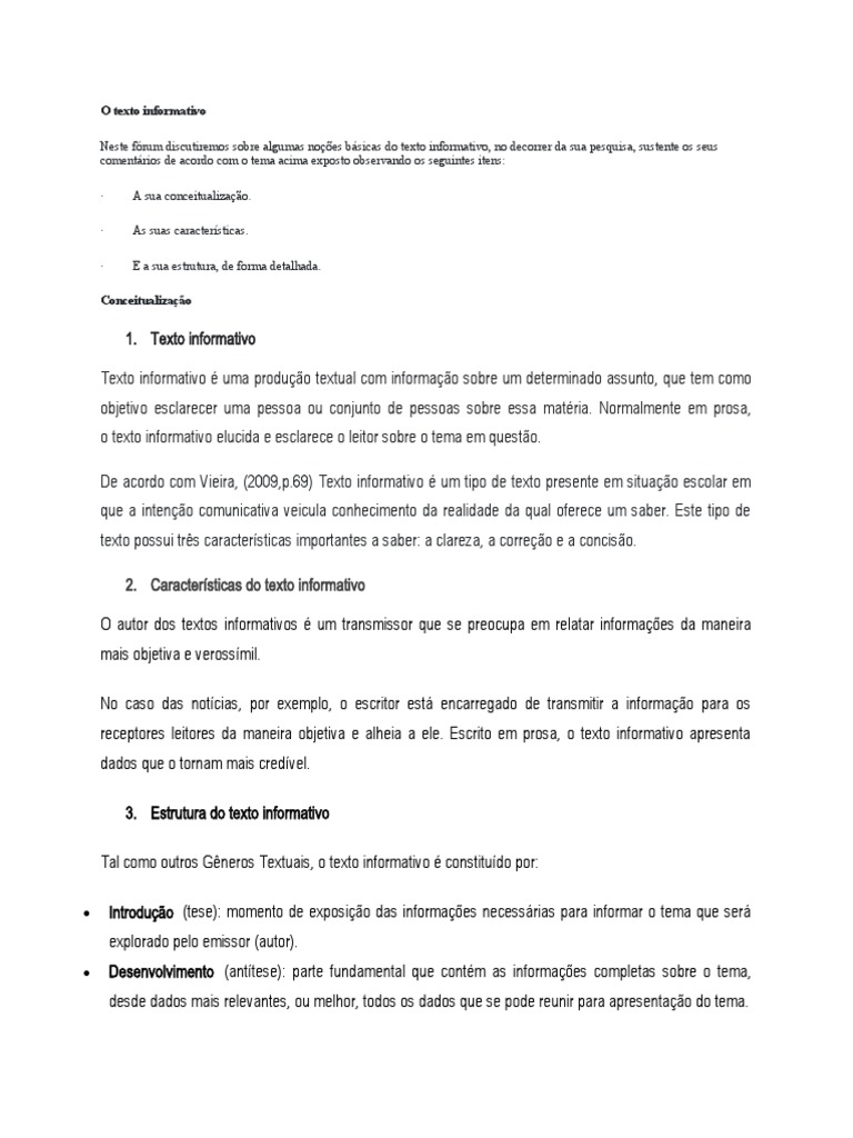 O Texto Informativo | PDF