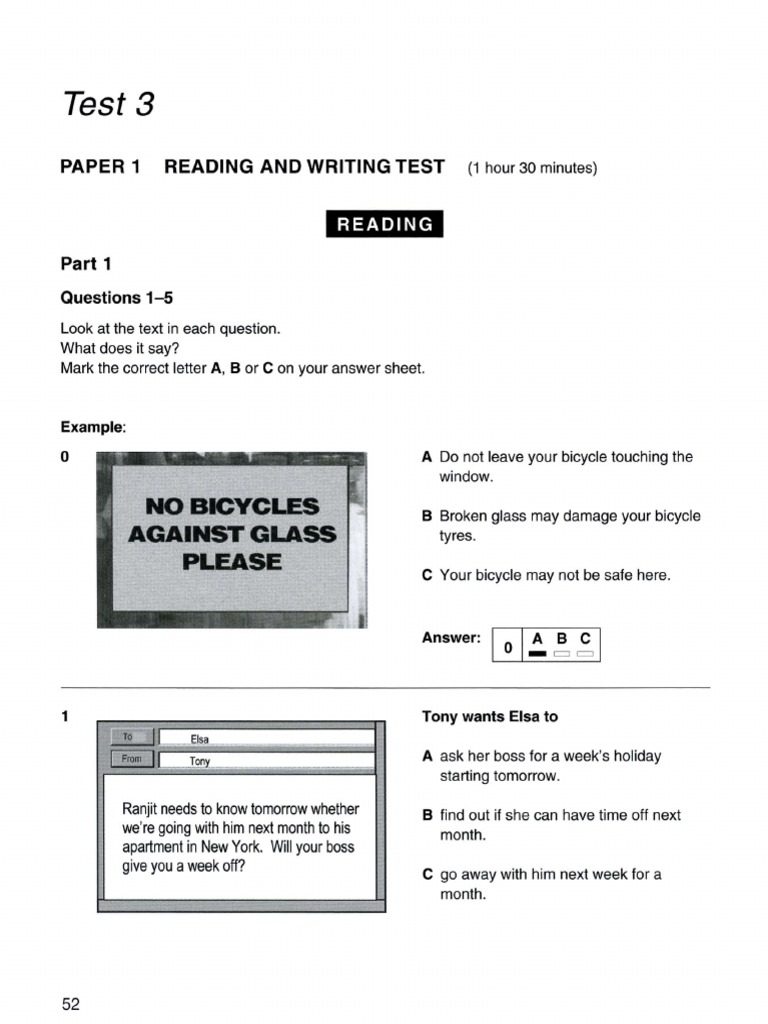 b1 Reading 3 | PDF