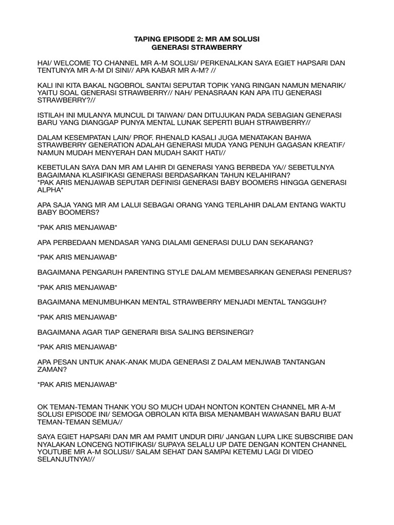 MR Am Episode 2 | PDF