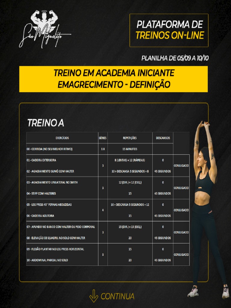 Academia Iniciante (Emagrecimento - Definição) | PDF