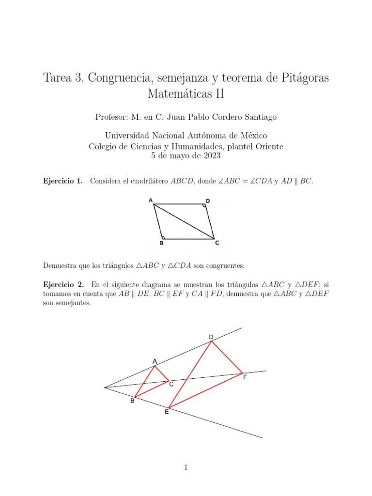 Tarea 3 | PDF | Triángulo | Geometría del plano euclidiano