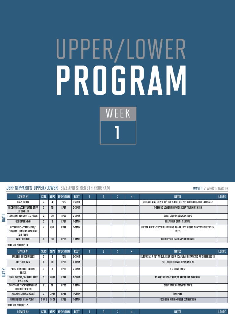Upper Lower ADVANCED ROUTINE | PDF