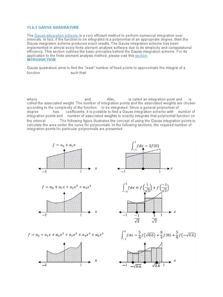 Gauss Quadrature | PDF | Integral | Computational Science