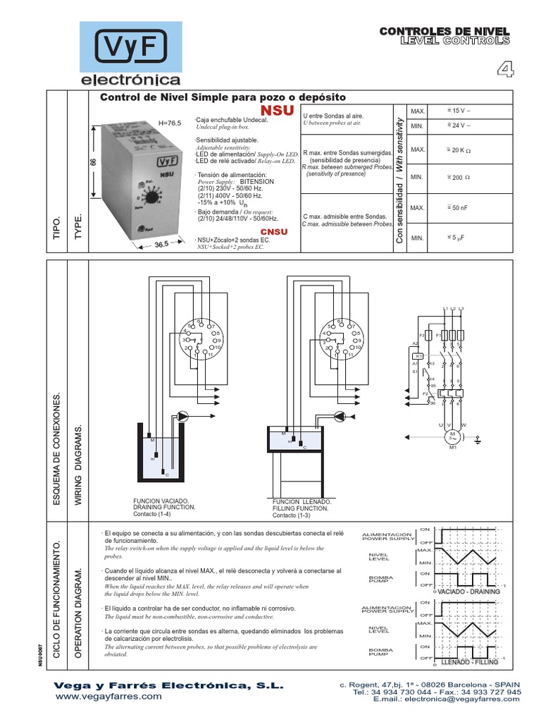 Electrónica: Control de Nivel Simple para Pozo o Depósito | PDF | Ingenieria Eléctrica ...