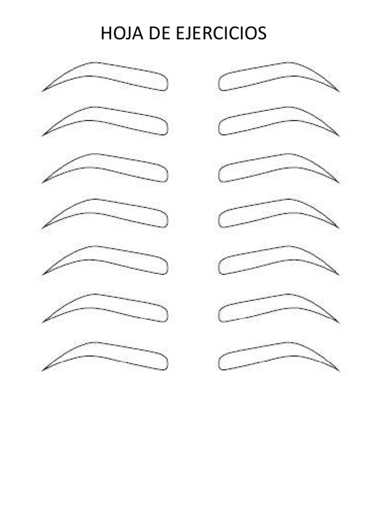 Plantillas y Ejercicios para Cejas | PDF