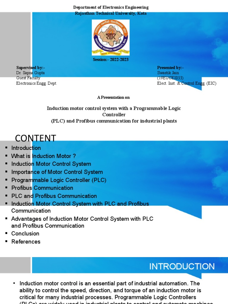 Swastik Jain | PDF | Programmable Logic Controller | Electric Motor