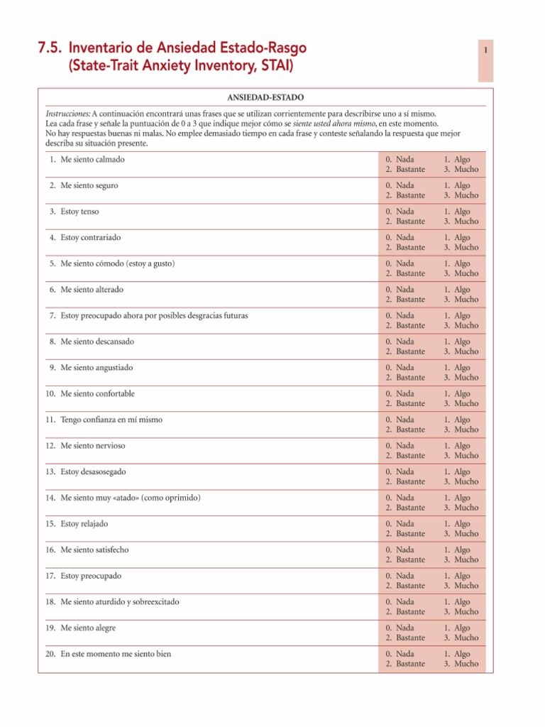 Test STAI | PDF