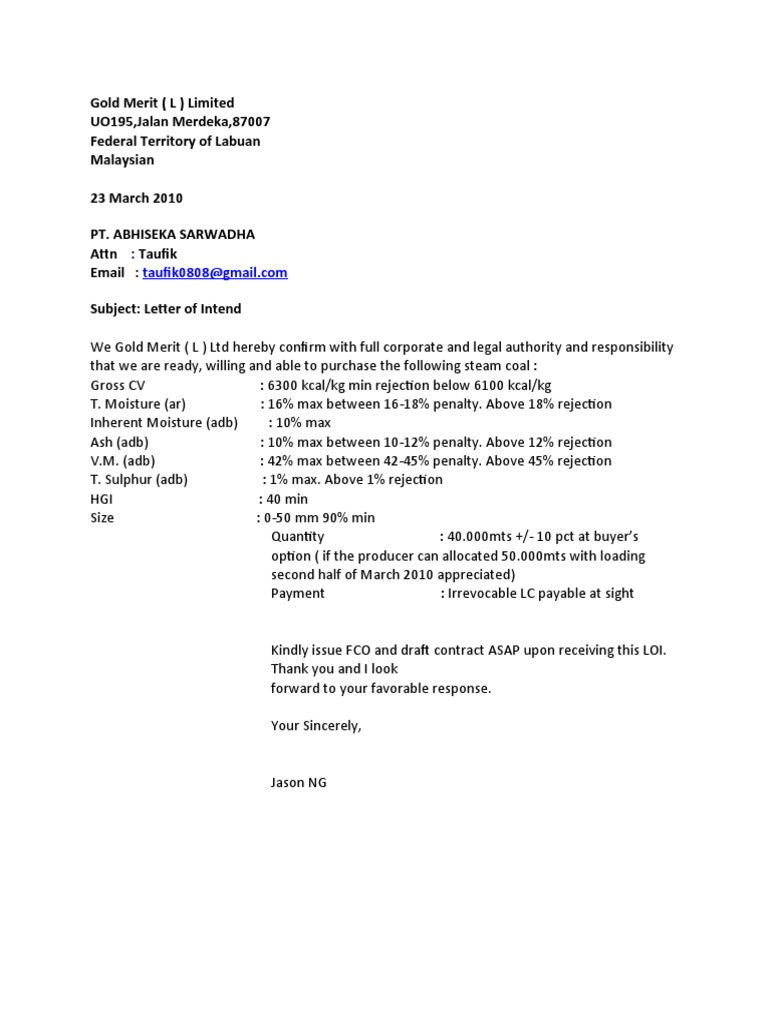 LOI Gold Merit | PDF