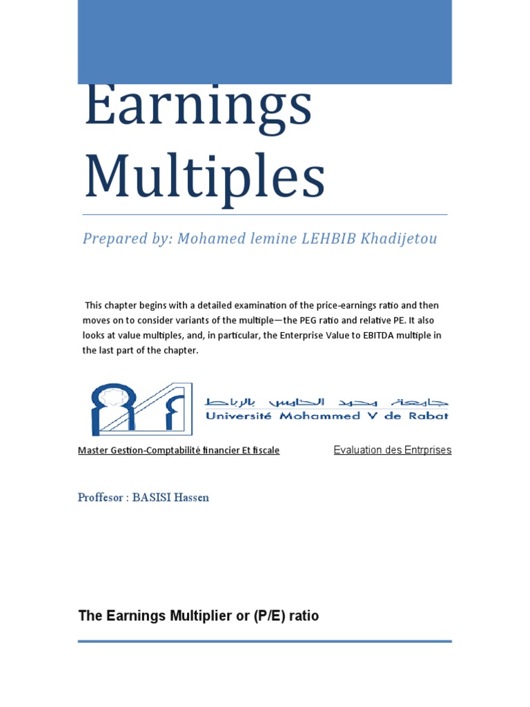 Earning Multiples | PDF