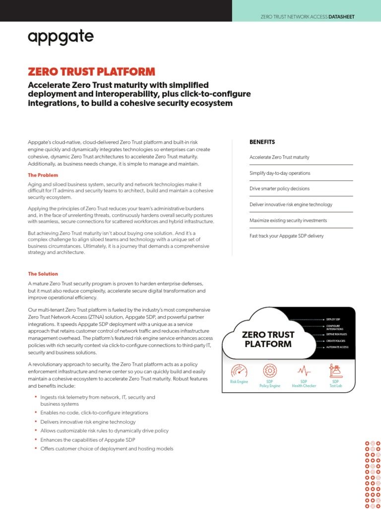 Zero Trust Platform Overview | PDF | Interoperability | Cloud Computing Zero Trust Platform Overview | PDF | Interoperability | Cloud Computing