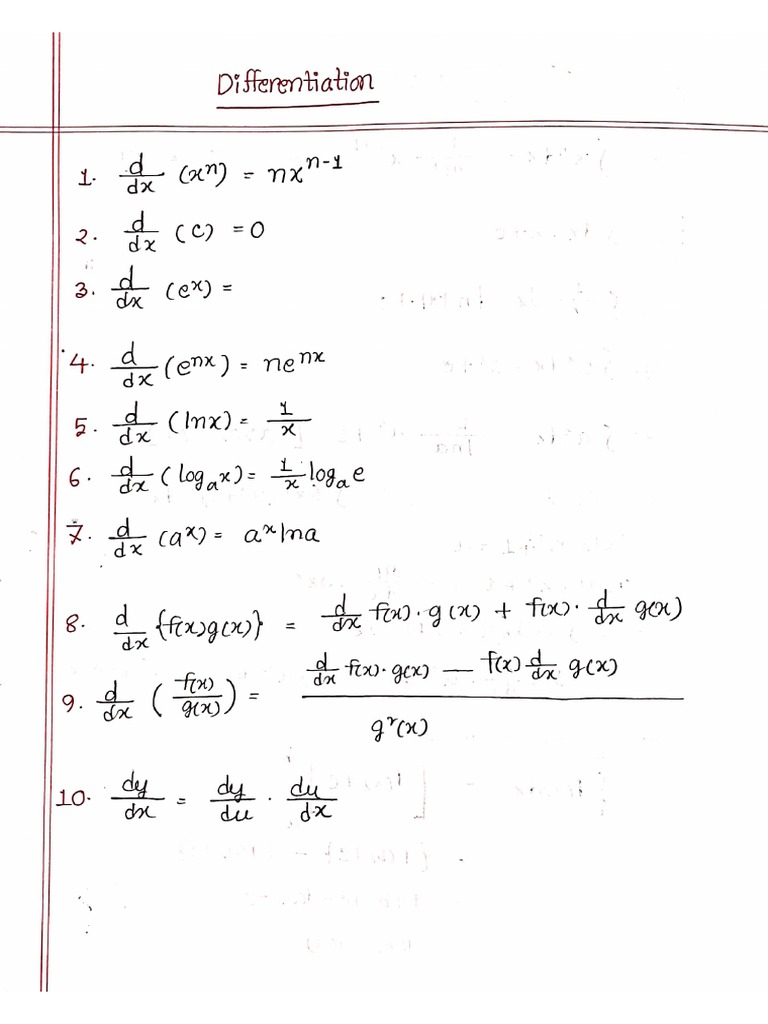Calculus Rules | PDF