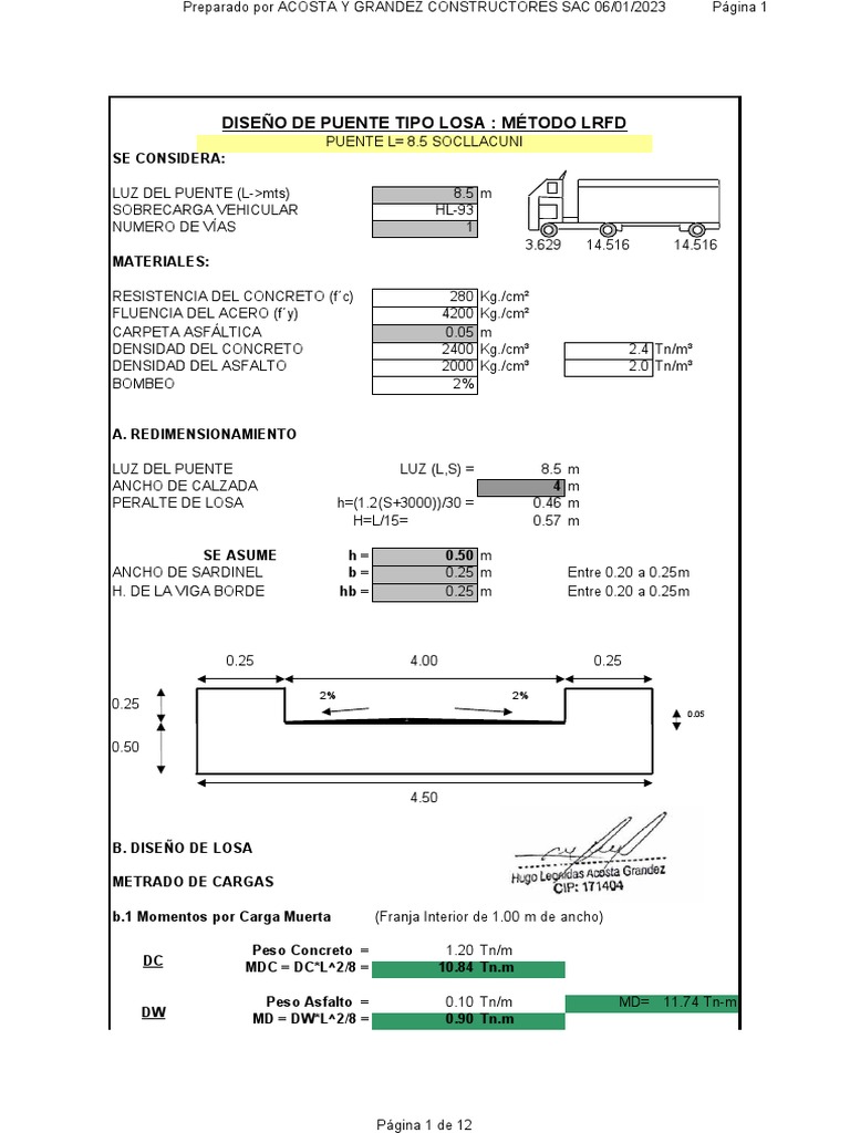 Diseño Puente Tipo Losa Pdf