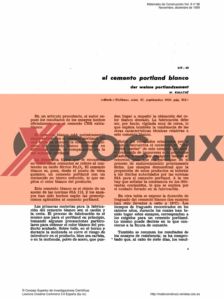 Xdoc - MX El Cemento Portland Blanco | PDF