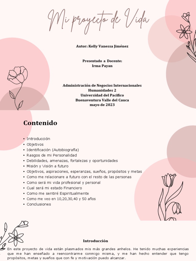 Mi Proyecto de Vida | PDF