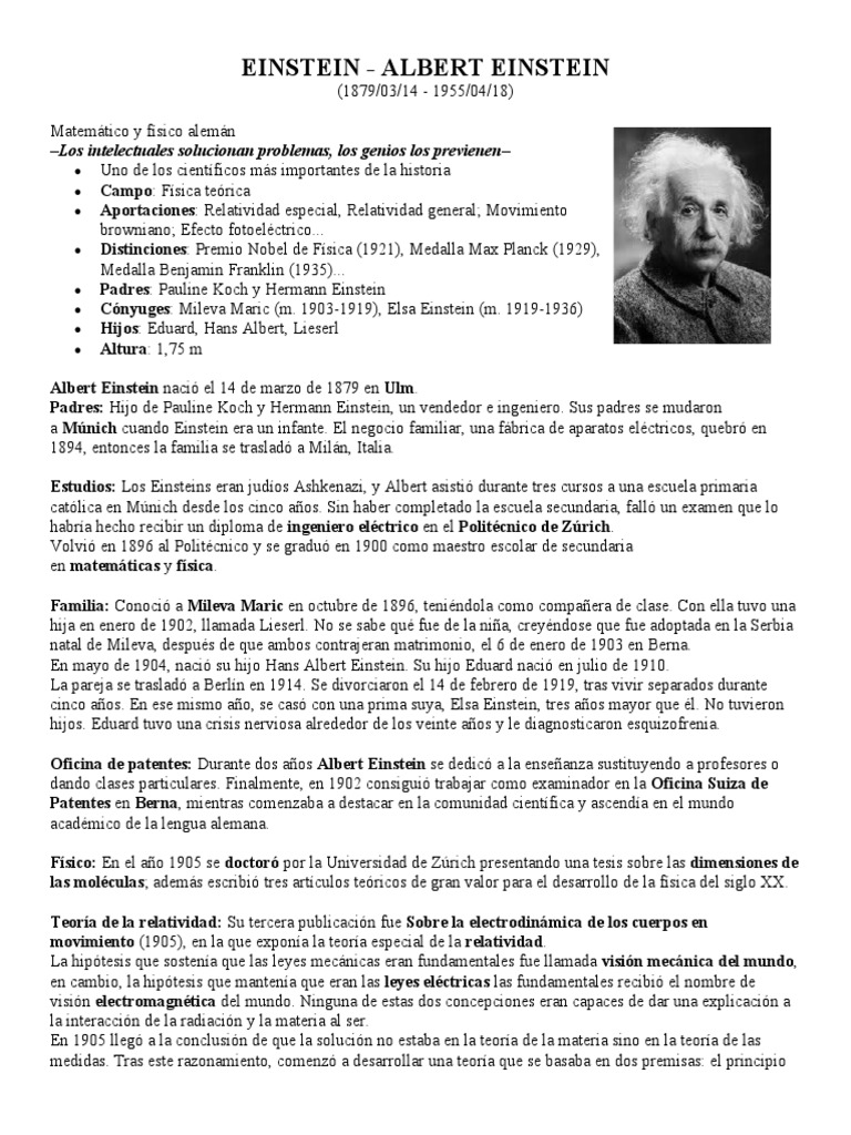 Biografias | PDF | Albert Einstein | William Shakespeare