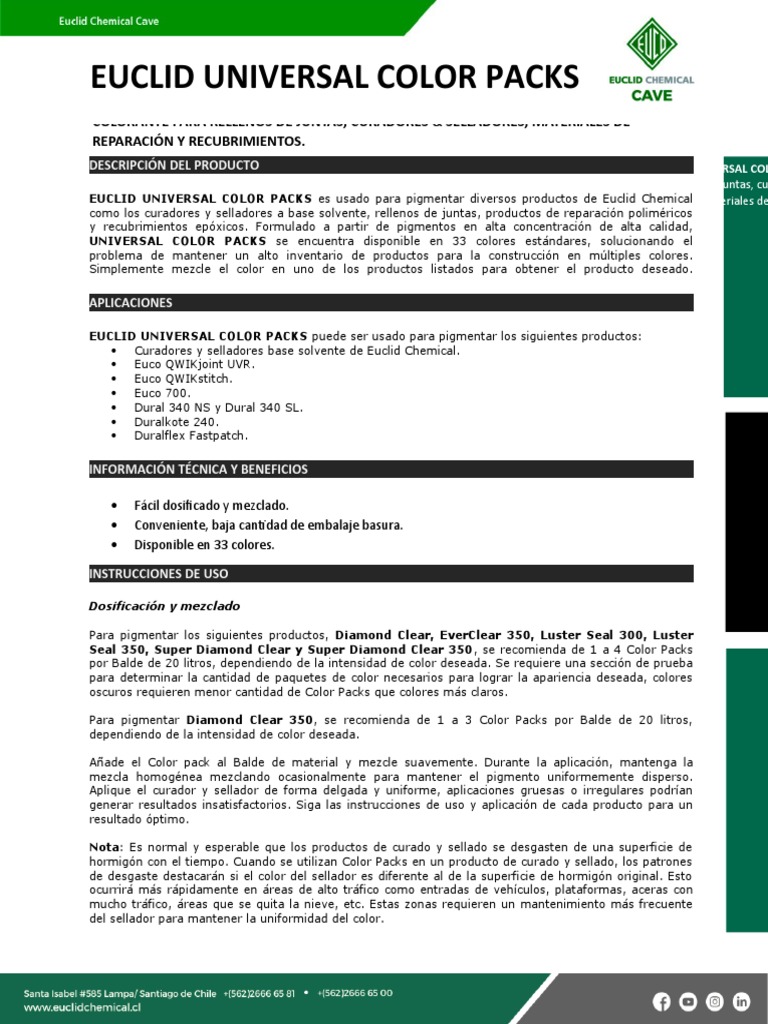 FT - Pc.co.297 Euclid Universal Color Packs V01 (214615) | Descargar ...