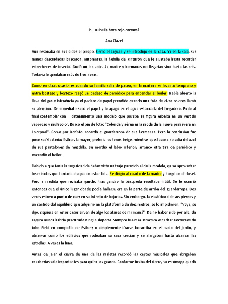 Señorita Green y Tu Bella Boca Rojo Carmesí | PDF