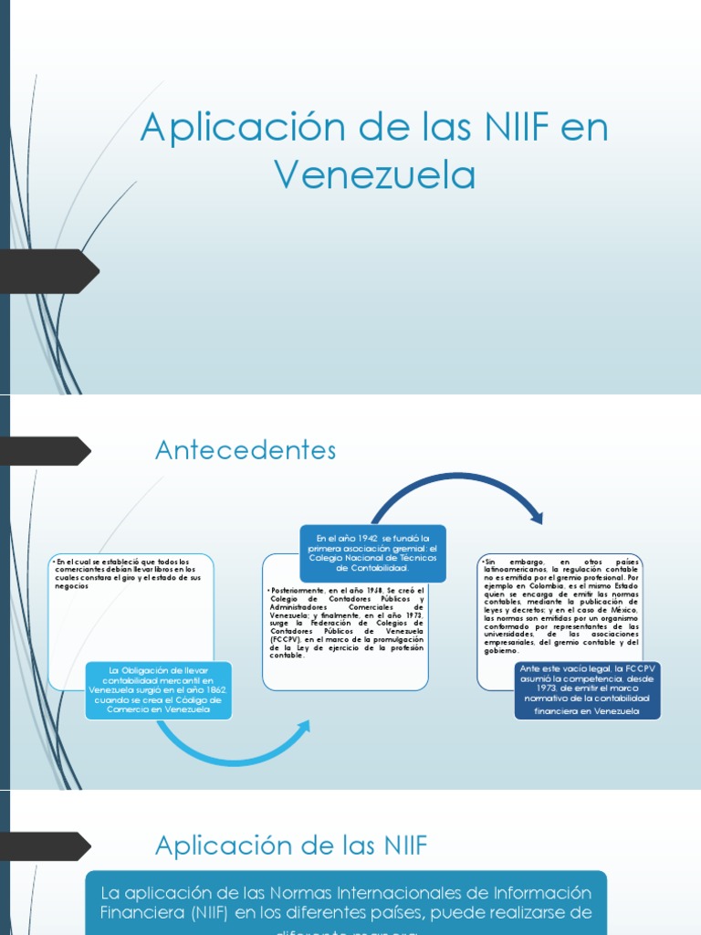 Aplicación de Las NIIF en Venezuela | PDF