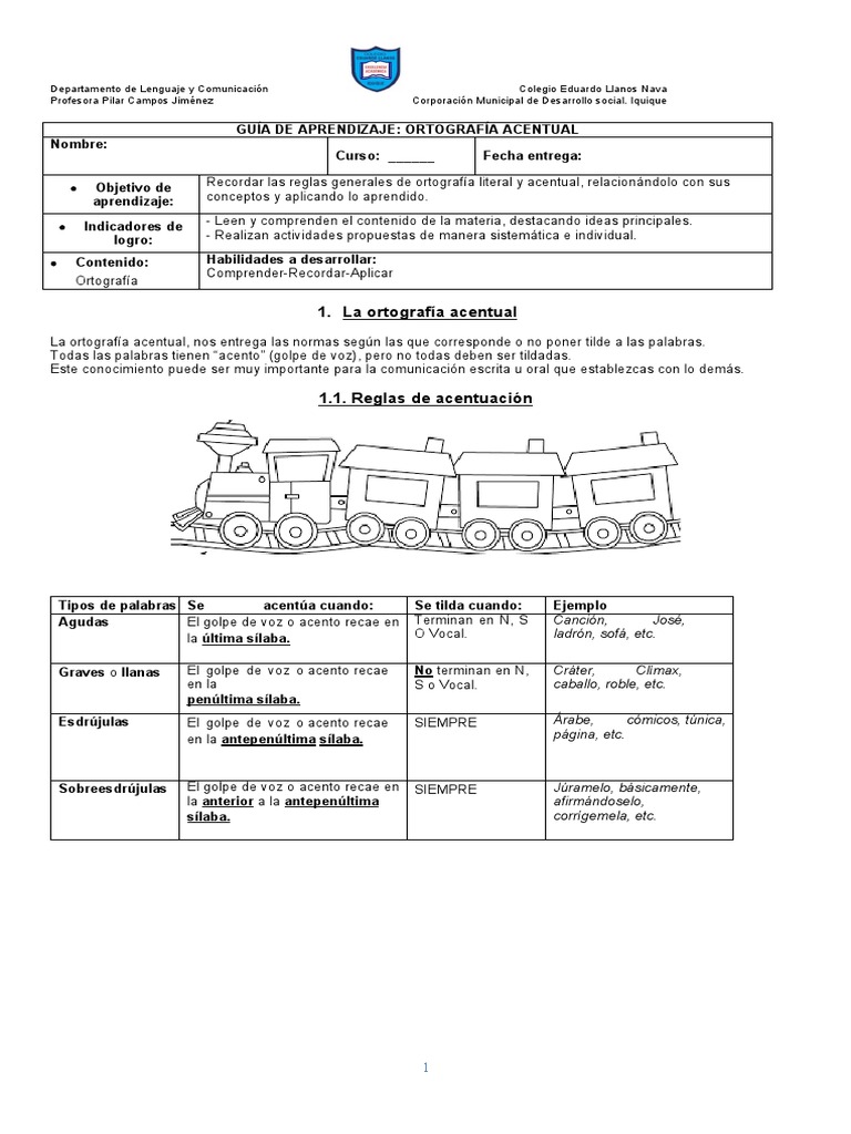 Guia de Ortografía Acentual y Puntual-Todos Los Cursos | PDF | Lingüística | Idiomas