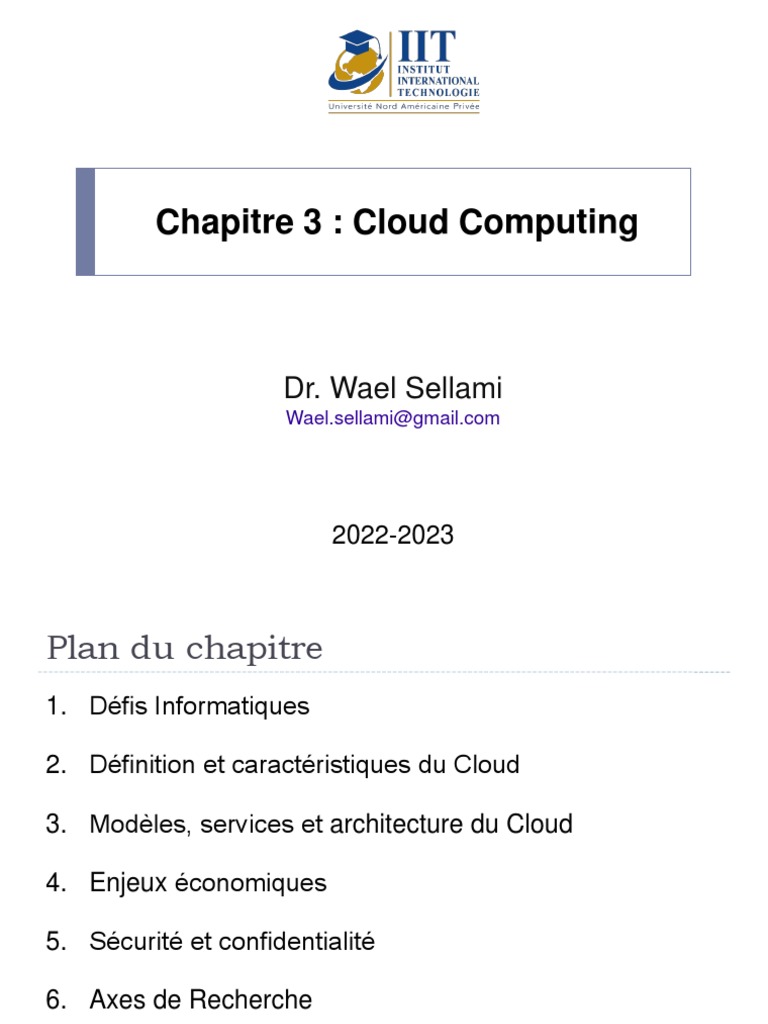 Chapitre 3 - Cloud Computing | PDF | Cloud computing | OpenStack