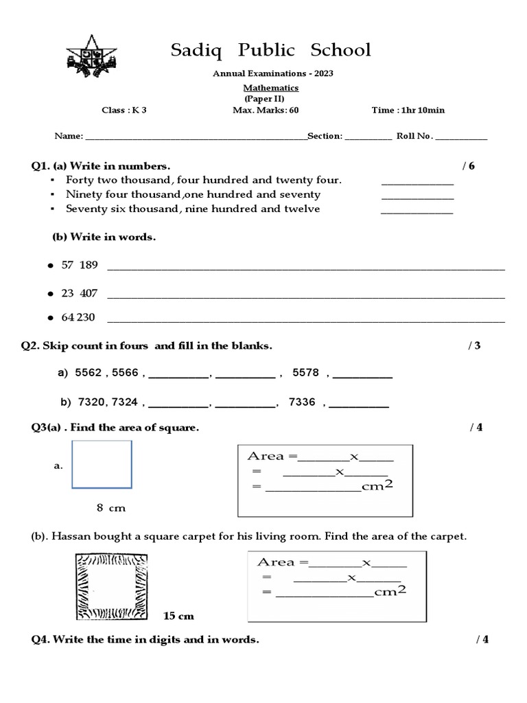K3 Annual Maths Paper II | PDF | Vertex (Graph Theory) | Mathematical ...