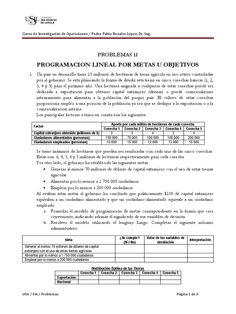 USIL IO S11 Problemas | PDF