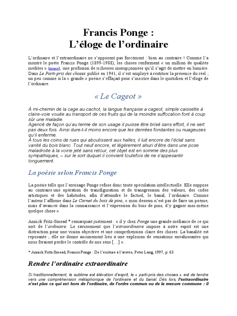 Francis Ponge | PDF