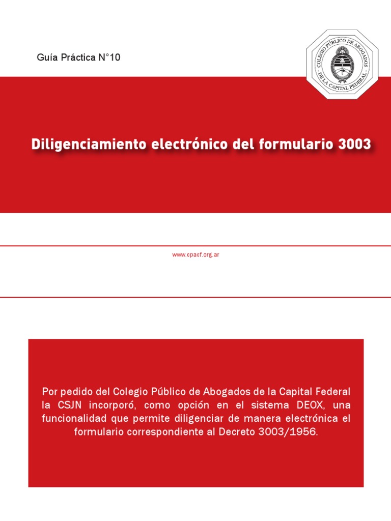 Guía 10 Diligenciamiento Electrónico Del Formulario 3003 | PDF