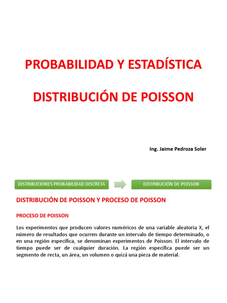 Introducción a la Distribución de Poisson | PDF | Distribución de ...