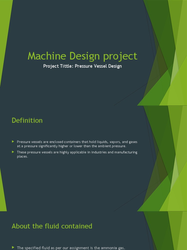 Machine Design Project On Ammonia Pressure Vessel | PDF | Ammonia | Pressure