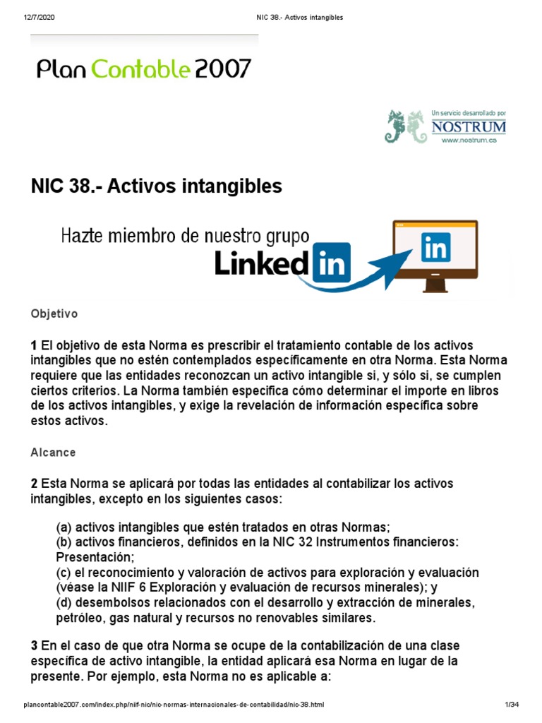Guía de NIC 38 para Activos Intangibles | PDF | Business